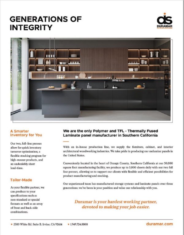 Duramar Interior Surfaces | Get our product data sheets online